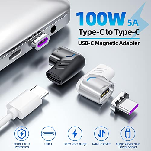 BoxWave Adapter Compatible with ASUS ROG Strix Scar 17 (G733) - MagnetoSnap PD Angle Adapter, Magnetic PD Angle Charging Adapter Device Saver for ASUS ROG Strix Scar 17 (G733) - Metallic Silver
