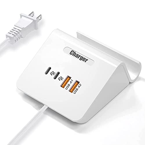 Solopen USB C Charging Station 45W USB C Charger Block with 2 USB C 20W PD Fast Charging Station for Multiple Devices for iPhone 13/12/11, Samsung Galaxy,iPad Pro, Pixel 4/3（White）