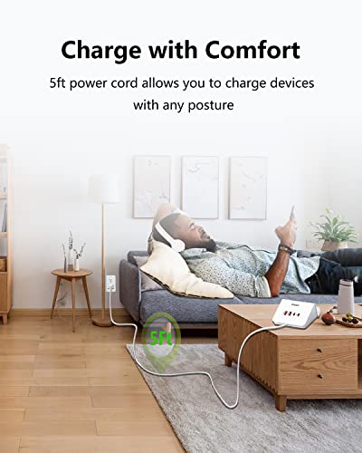 Solopen USB C Charging Station 45W USB C Charger Block with 2 USB C 20W PD Fast Charging Station for Multiple Devices for iPhone 13/12/11, Samsung Galaxy,iPad Pro, Pixel 4/3（White）