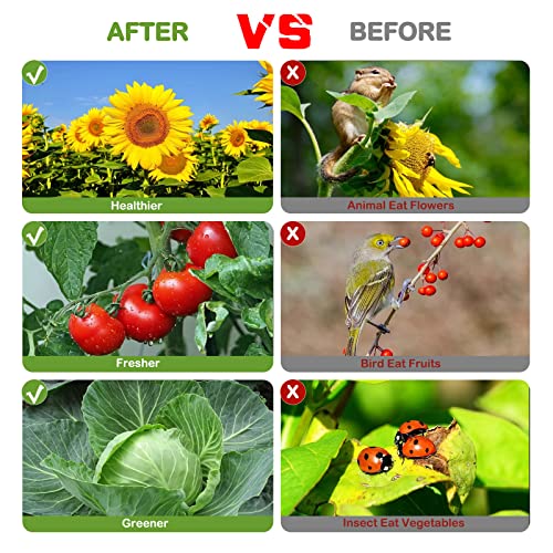 10x50FT Garden Netting,Fine Garden Mesh Netting Pest Barrier Bird Netting Mosquito Net Garden Bed Row Cover Nylon Net Fabric for Vegetables Plants Fruit Trees Flowers (10x50FT)