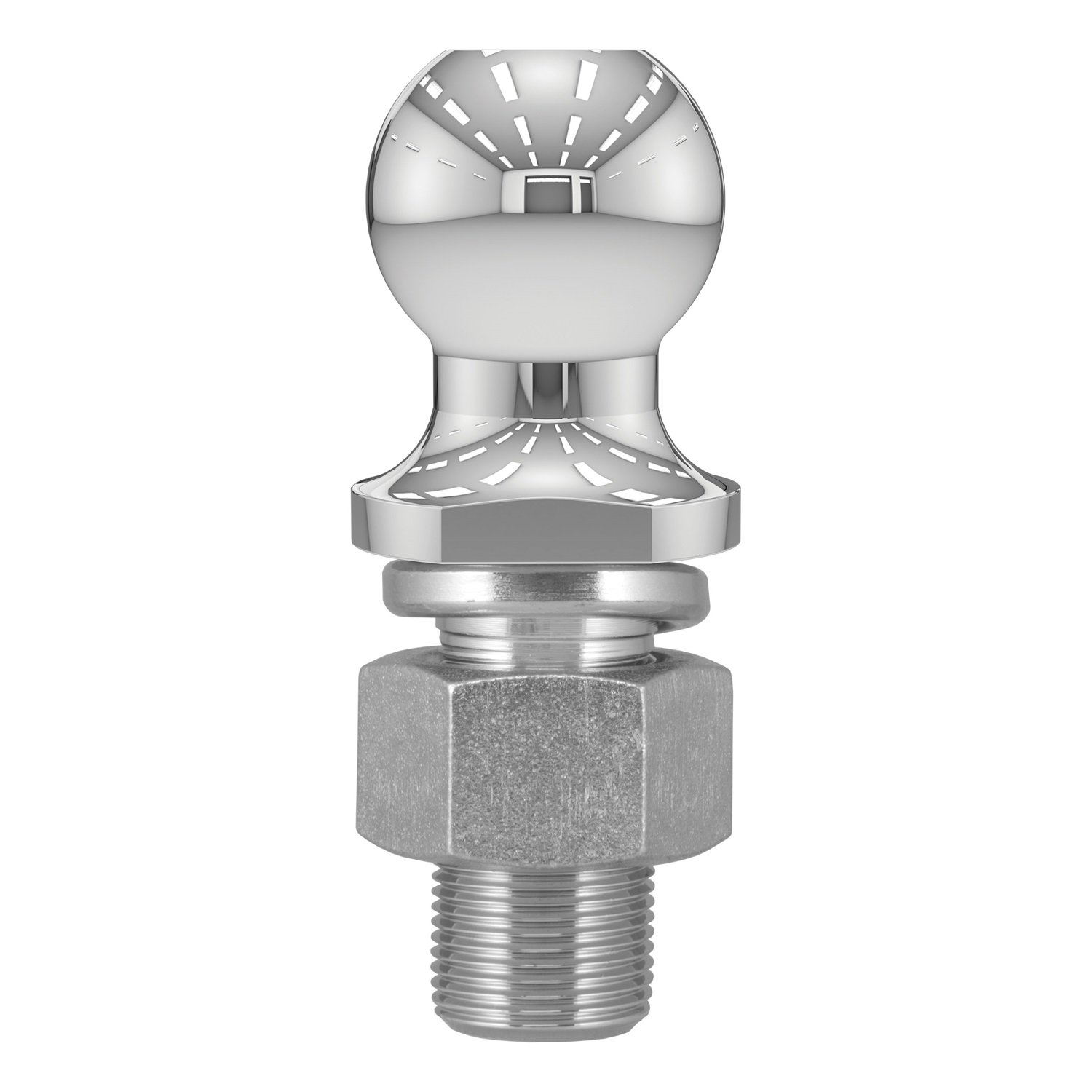 CURT 40090 Chrome Trailer Hitch Ball, 10,000 lbs, 2-Inch Diameter, 1-1/4 x 2-5/8-Inch Shank