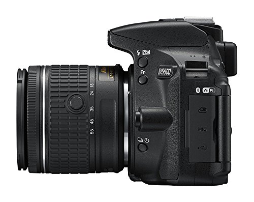 Nikon D5600 DX-format Digital SLR w/ AF-P DX NIKKOR 18-55mm f/3.5-5.6G VR, Touchscreen, Wi-Fi, Bluetooth (Renewed)