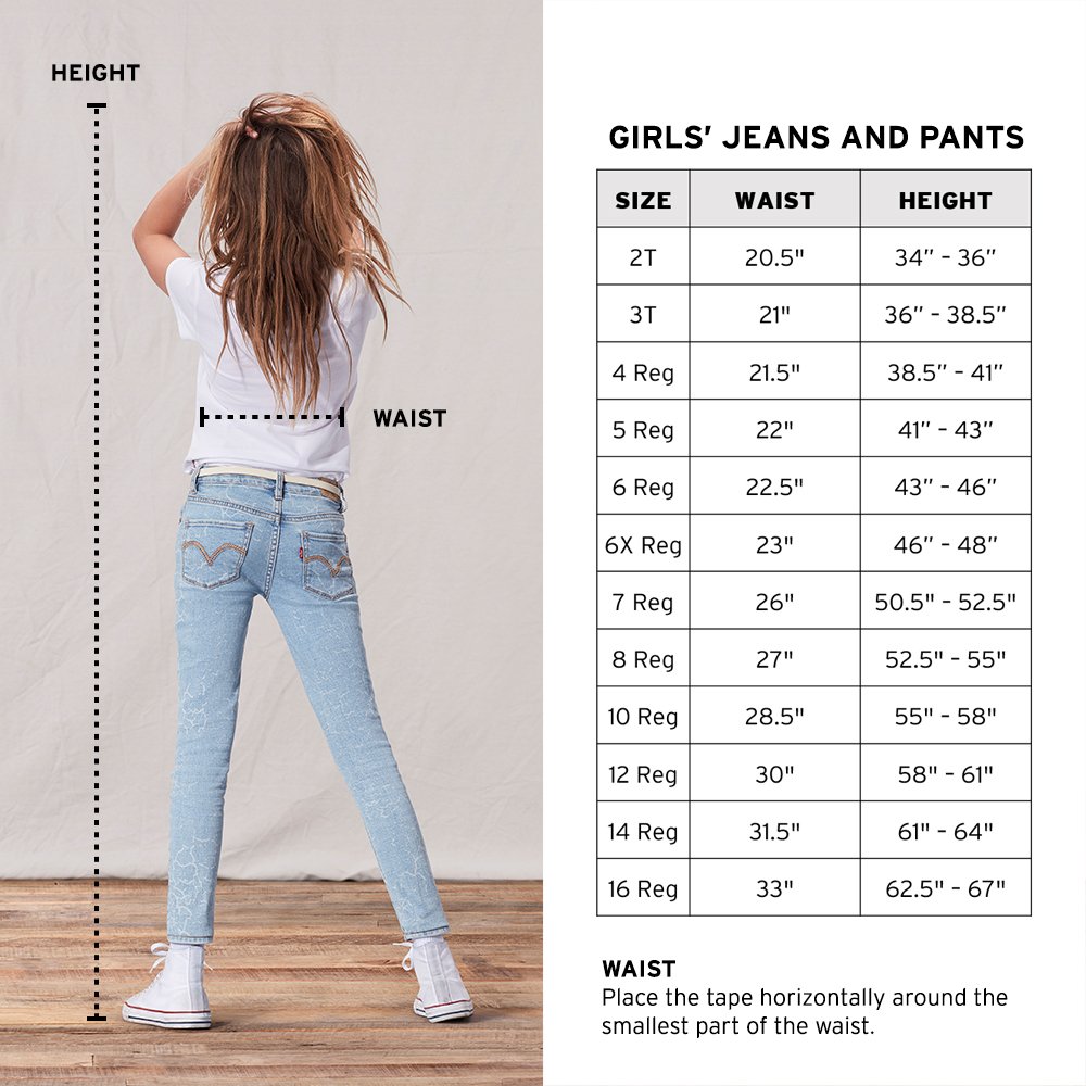 Levi's Girls' 711 Skinny Fit Jeans , Blue Winds, 14