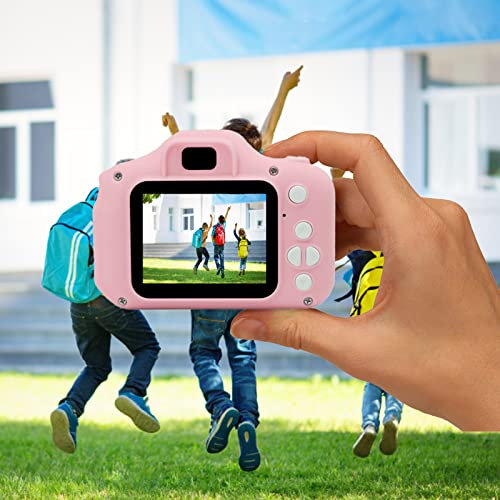Mini Camera Toy Camera Children's Mini Camera Children's Selfie Camera Shock-Proof Camera (Pink)