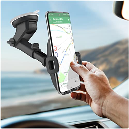 Encased [Updated V2] Samsung Phone Holder - Car Mount for Galaxy Models S20 S21 S22 S23 Plus, Ultra, Dash + Windshield Mounting, Case Friendly Design (S10 S10+ Note 9/10/20) (2023)