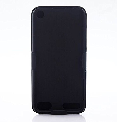 Seadream Black Rubberized Hard CASE + Belt Clip Holster Kickstand Combo for iPod Touch 5 5th 6 6th Generation