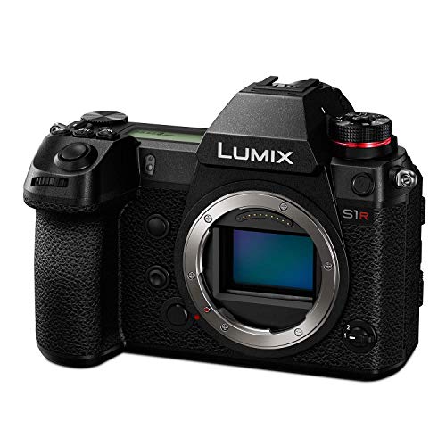 Panasonic LUMIX S1R Full Frame Mirrorless Camera with 47.3MP MOS High Resolution Sensor, L-Mount Lens Compatible, 4K HDR Video and 3.2” LCD - DC-S1RBODY (Renewed)