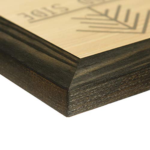 WOOD SIDE ORBIS Rustic Wooden Square Collage Photo Frame 12x12 β Display Four (4) 4x6 inch Pictures with Mat for Wall Hanging, Charcoal