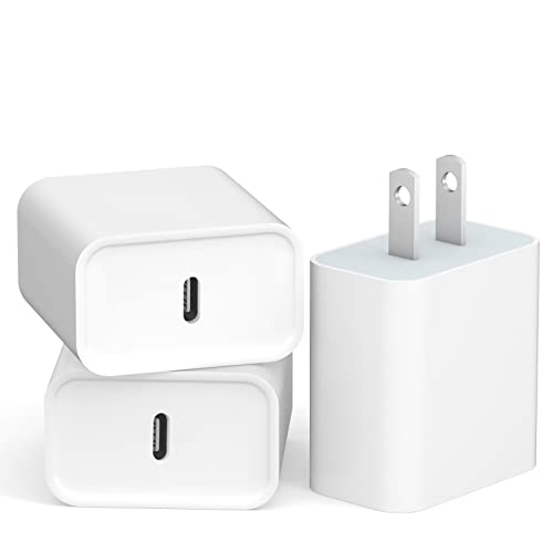 USB C Fast Charger Block【3-Pack】 20W USB C Wall Charger PD 3.0 Power Brick Adapter Compatible with 13/12/11 Pro Max/Pro/Mini/Xs Max/XR/X