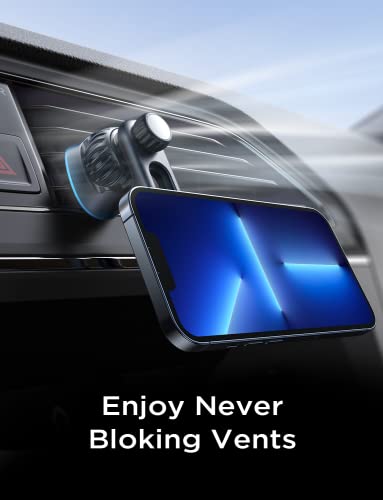 LISEN Magnetic Phone Holder for Car Mount 2022 Newest Phone Magnet for Car Enjoy Never Blocking Universal Air Vent Magnetic Car Cell Phone Holder Mount Fit for All 4”-13” Tablets & Smartphones