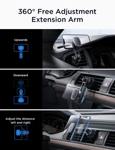 LISEN Magnetic Phone Holder for Car Mount 2022 Newest Phone Magnet for Car Enjoy Never Blocking Universal Air Vent Magnetic Car Cell Phone Holder Mount Fit for All 4”-13” Tablets & Smartphones