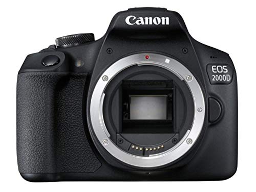 Canon EOS 2000D DSLR Camera Body (International Model) (Renewed)