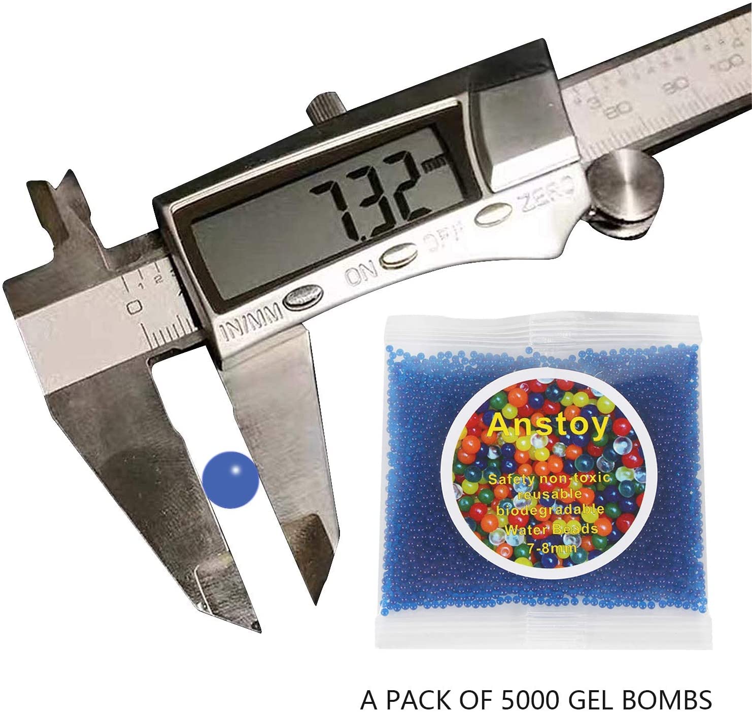 Anstoy Gel Ball Blaster Parts Tool Accessories Including - 20000 pcs Gel Balls | 2 pcs Pineapple Bottle | 2 pcs Bottle Holder