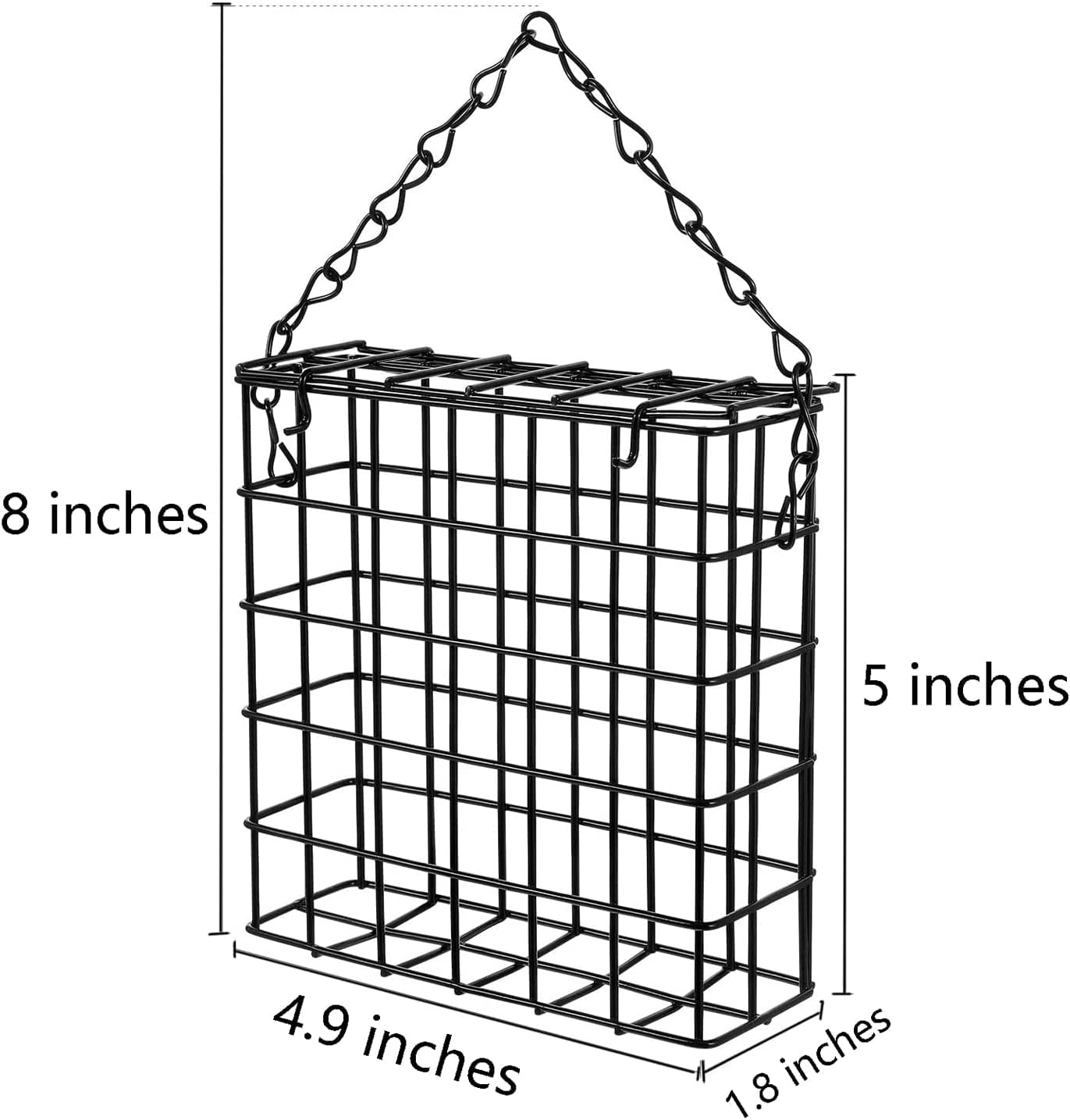 Pack of 2 Bird Suet Cake Feeder for Hanging Outside Metal Garden Yard Wildbird Woodpeckers Feeding