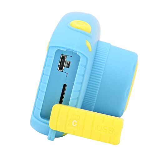 Kids Cartoon Camera, Front and Rear Dual Cameras Kids Camera Eco Friendly Multiple Fun Photo Frames ABS for Outdoor for 3β10 Years Old Kids (Blue)