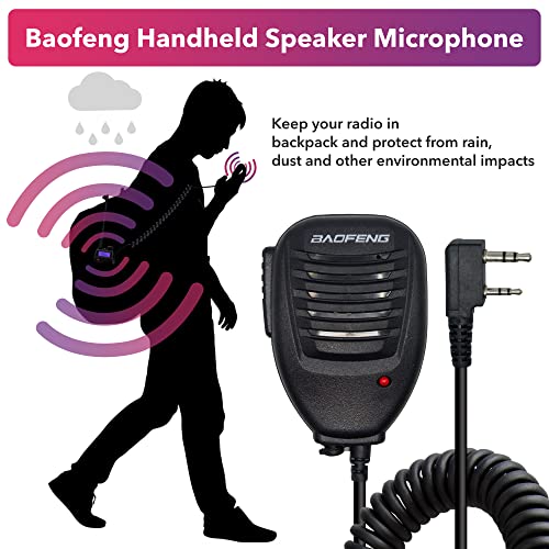 Original Baofeng Mic for Ham Radio Most Wanted Among Baofeng UV-5R Accessories. Shoulder Speaker Compatible with Baofeng bf-f8hp UV-5R UV-5R Plus UV-82 UV-82hp ​can be Used as Police Radio Mic