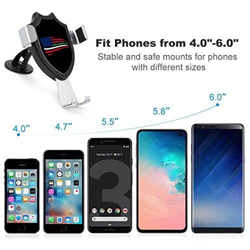 American Italy Flag Car Phone Holder Long Arm Suction Cup Phone Stand Universal Car Mount for Smartphones