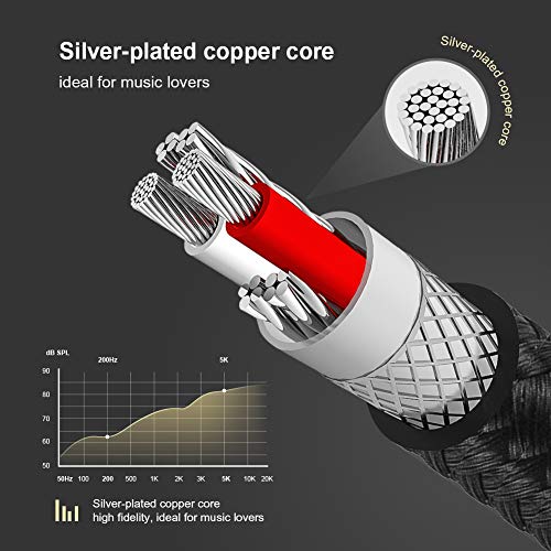 CableCreation Audio Cable, 10FT 3.5mm Right Angle Male to Male Auxiliary Stereo HiFi Cable with Silver-Plating Copper Core Compatible with Car,iPhones,Tablets,24K Gold Plated, Black