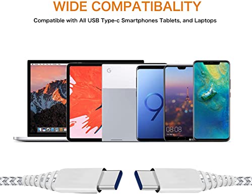 Long USB C to USB C Charger Cable 10ft 2Pack Charging Cord for Samsung Galaxy S22 S23 S20 S21 Plus Ultra FE 5G,Note 20/10,Note10,Note20,A52 A72 A53 5G,Google Pixel 6/6 Pro 4A 5,Fast Charge Power Wire