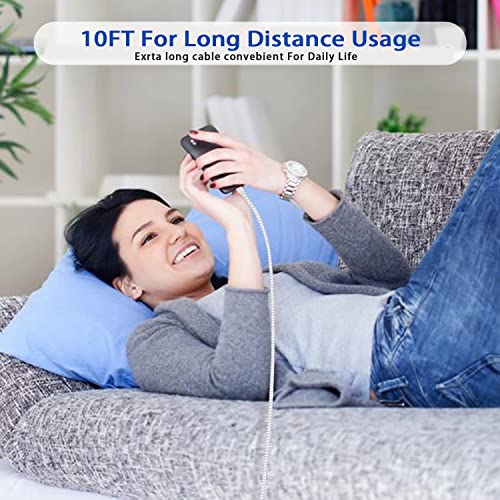 Long USB C to USB C Charger Cable 10ft 2Pack Charging Cord for Samsung Galaxy S22 S23 S20 S21 Plus Ultra FE 5G,Note 20/10,Note10,Note20,A52 A72 A53 5G,Google Pixel 6/6 Pro 4A 5,Fast Charge Power Wire