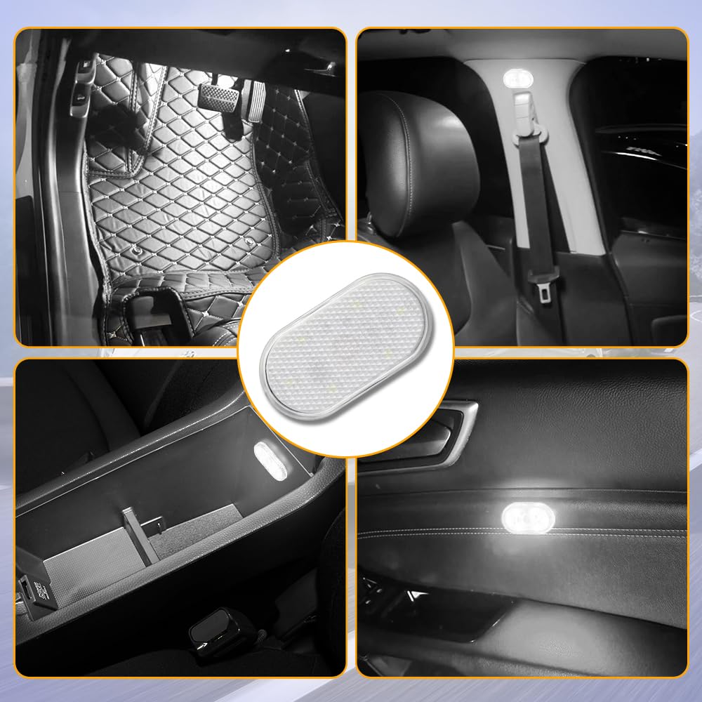 Middrivr Wireless Led Lights for Car Interior, Car Interior Led Night Light, USB Rechargeable Car Interior Lights for Car Decor, Reading Light, Bedside Light, Wardrobe Light