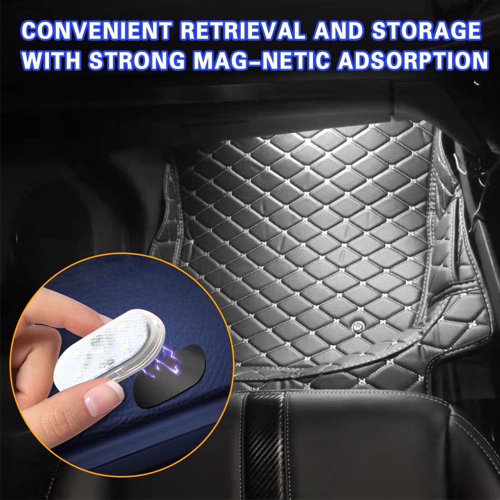 Middrivr Wireless Led Lights for Car Interior, Car Interior Led Night Light, USB Rechargeable Car Interior Lights for Car Decor, Reading Light, Bedside Light, Wardrobe Light