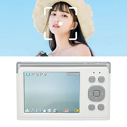 4K Digital Video Camera, 2.88 inch IPS 50MP 16X Zoom Vlogging Camera with Fill Light, Portable Mini HD Mirrorless Camera Autofocus Shooting for Students, Teens, Kids(White)