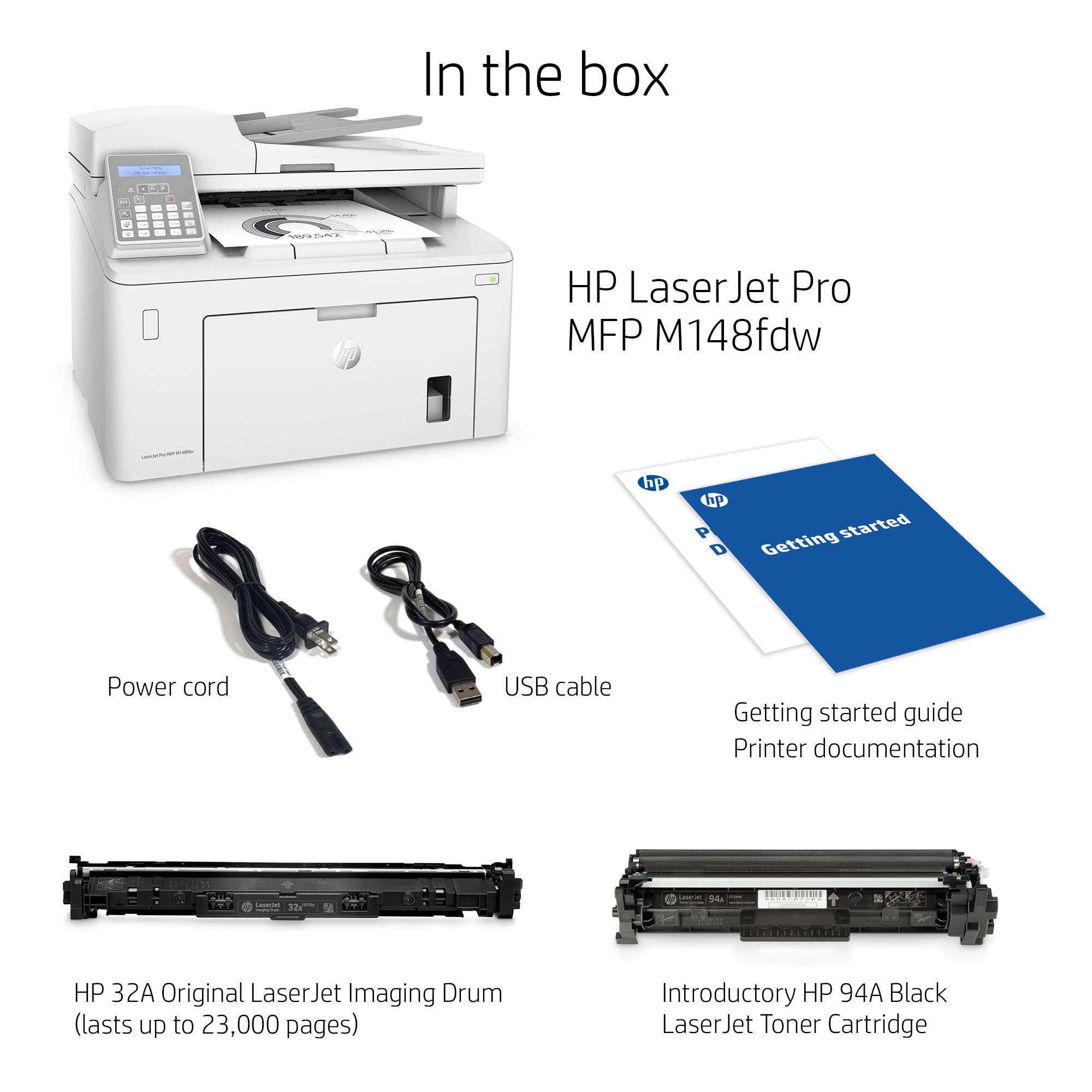 HP LaserJet Pro M148FDW (Renewed)