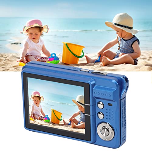 Digital Camera 4K, 4K Digital Camera 48MP 2.7in LCD Display 8X Zoom Anti Shake Vlogging Camera for Photography Continuous Shooting (Blue)