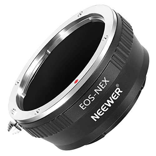 NEEWER Mount Lens Adapter Manual Focus Ring Compatible with Canon EF/EF-S Lens to Sony E Mount Camera A1 A9 A7 A7C A7R A7S A6600 A6400 NEX-7 NEX-6 ZV-E10 FX30, Not Compatible with Canon STM Lenses