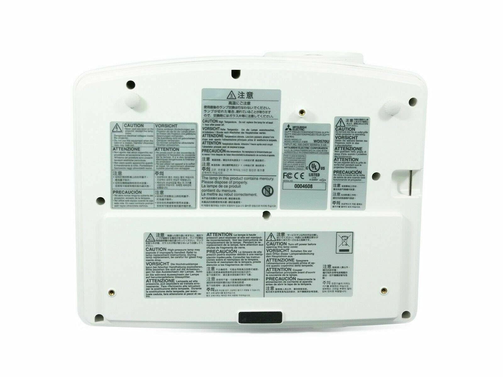 Mitsubishi WD570U 3D Ready DLP Projector - 720p - HDTV - 16:10