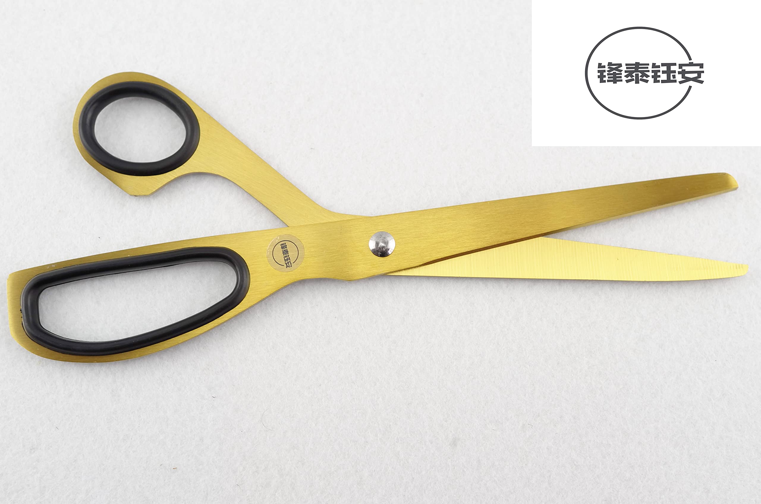 Fengtaiyuan J01 Scissors, 8in Gold, Stainless Steel, offices, households, DIY, embroidery, Dressmaking (J01)