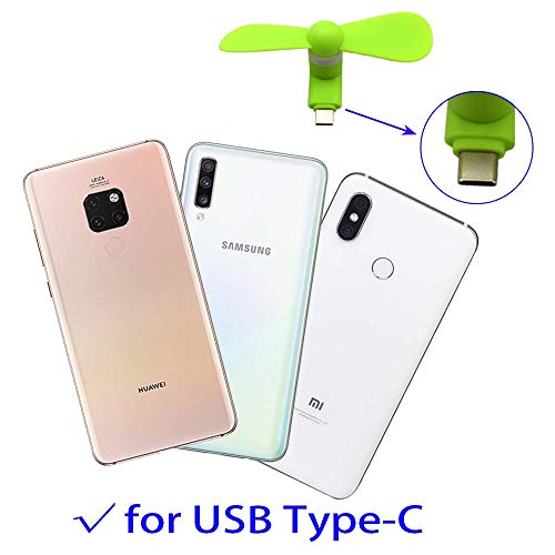 ULBTER Type USB C Phone Fan Mini Fan Appliable for Samsung Galaxy S20 S20+ S10 S9 S9+ S8 S8+ ,Note9 8 Note 7,A20 A20s A10e A9s A8s A6 A6s, for LG V40 V35 V30 V20 Stylo 5 4