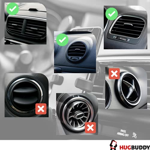Hug Buddy Boston Terrier Dog Air Vent Car Phone Holder, Adjustable, Universal Fit, Cell Phone Mount Compatible with iPhone, Samsung Galaxy, LG, Google, Nexus 5X, Moto, Black and Other Smartphones