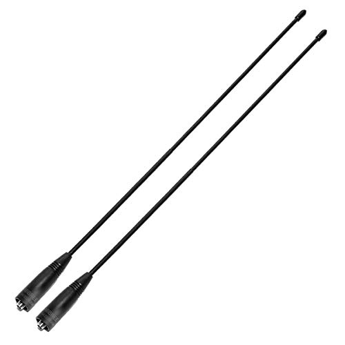 2 Pack AR-771 Tri-Band Radio 2M-1.25M-70CM (144-222-435Mhz) 15.1-Inch Whip Antenna SMA-Female for Baofeng UV-9S,BF-R3,UV-5RX3,UV-82X3,BTECH UV-5X3 Amateur Ham Two Way Radio