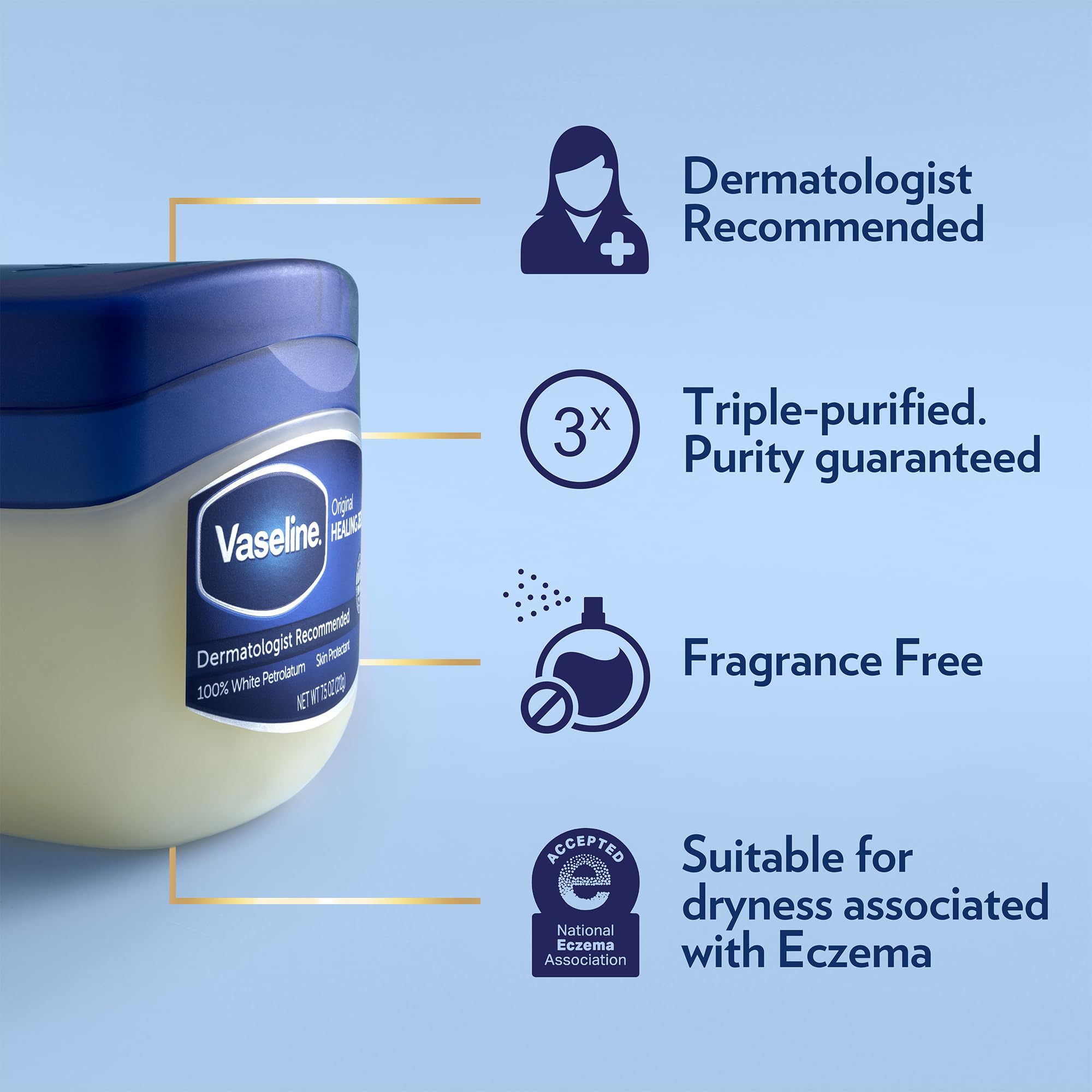 Vaseline Blue Seal Series (Variety 4 Pack)Cocoa Butter, Vitamin E, Aloe fresh, Original