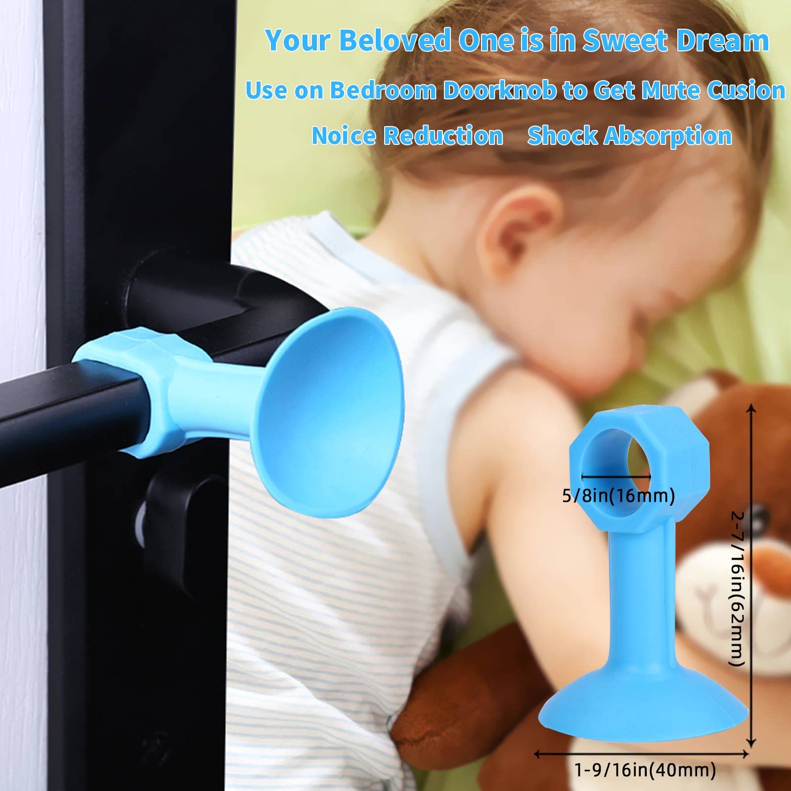 3PCS Premium MILEQEE Door Handle Stopper for Door Wall Protector, Door Knob Silencers, Silicone Noise Stoppers for Slamming Doors, Soft Sound Dampening Doorstop Bumpers, Quiet Catch Suction Cup White
