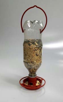 Gadjit Soda Bottle Hanging Bird Feeder (2 Pack) | Fun Inexpensive Project for Kids at Home | Includes Feeding Tray & Hanger, Attaches to Plastic Soda Bottles Filled with Bird Seed (Terra Cotta)