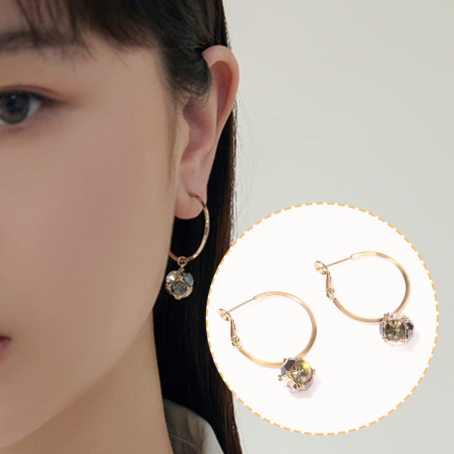 60pcs Beading Hoop Earrings Finding,FUNCYboo Round Earring Hoop Open Earring Beading Hoop for Jewelry Making DIY Crafts 30mm 40mm 50mm