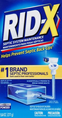 RID-X Septic Treatment, 1 Month Supply Of Powder, 9.8 oz