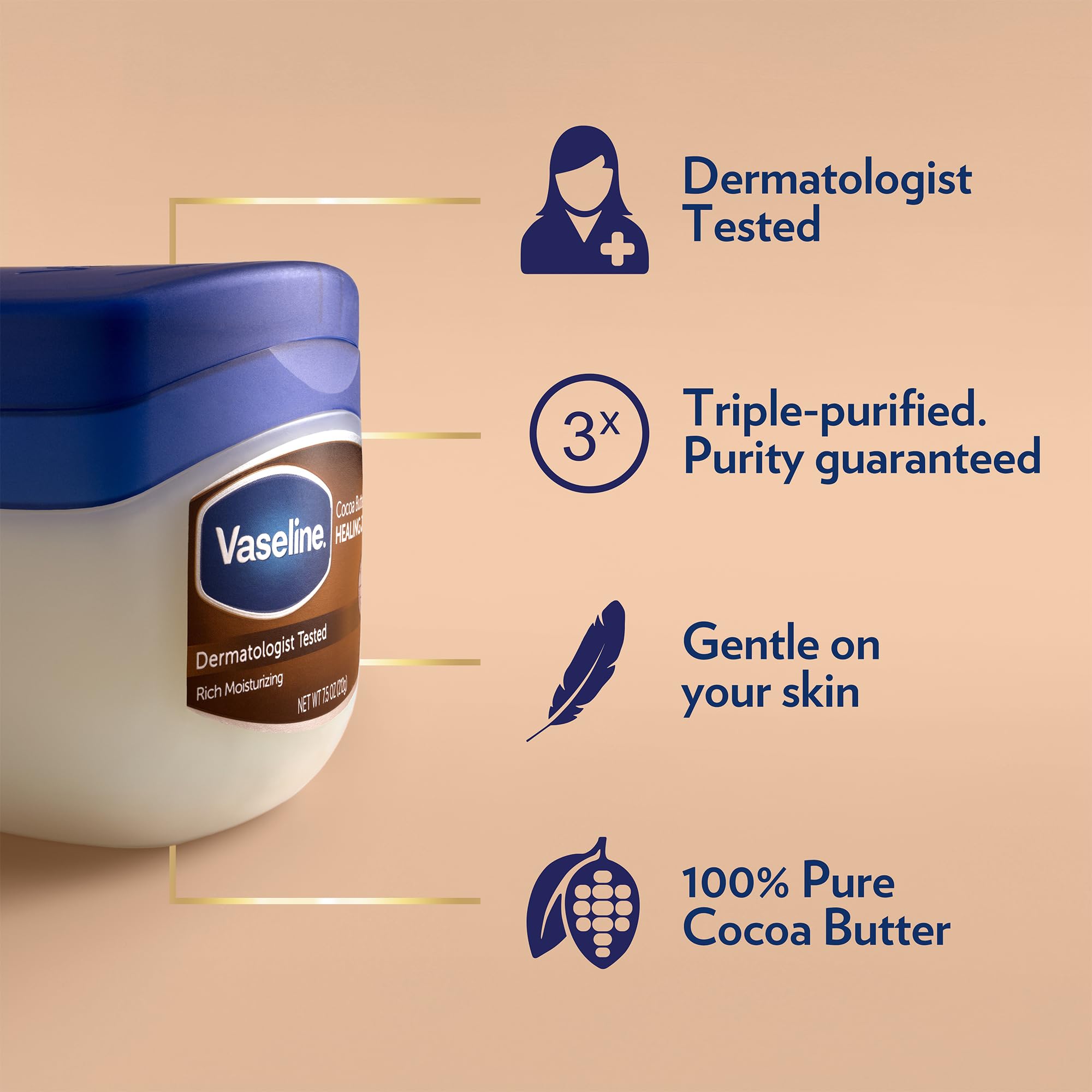 Vaseline Blue Seal Series (Variety 4 Pack)Cocoa Butter, Vitamin E, Aloe fresh, Original