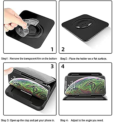 Leaflai Silicone Car Dashboard Phone Holder Mount, Anti-Slip Car Phone Mount Silicone Car Pad,Non Slip Phone Pad for Car Compatible with iPhone 14 Samsung Galaxy Android Smartphone, GPS