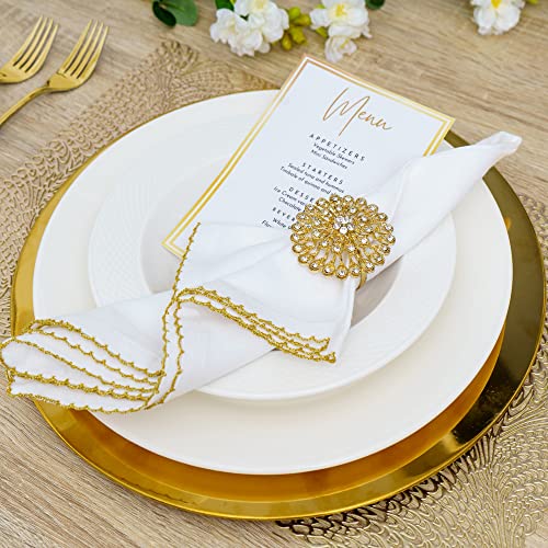 ORBIS Stainless Steel 13 Inch Gold Charger Plates, Set of 6 Dinner Chargers, Includes a Protective Case, Elegant and Luxury Decorative Chargers for Dinner Plates