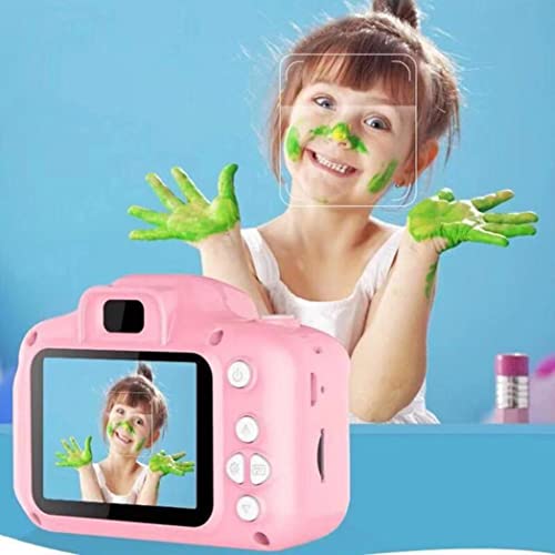 HD 1080P Digital Camera for Kids - 2.0 LCD Mini Camera Children's Sports Camera - Digital Rechargeable Cameras Toddler Educational Toys - Mini HD Kids Sports Camera for Birthday Festival Gifts (Pink)