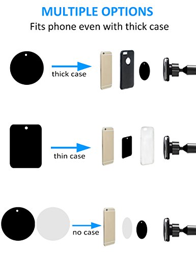 EXSHOW Car Phone Holder, Magnetic Windscreen Car Mount, Flexible Long Arm Windshield Suction Phone Cradle with Dashboard Base for iPhone xr xs x 8 Plus Huawei Mate 10 9 Honor Samsung S10 S9+ Note etc