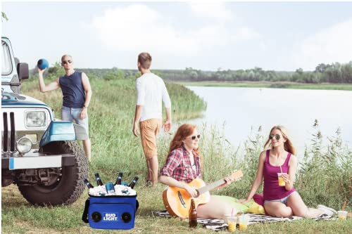 Bud Light Soft Cooler Bluetooth Speaker Portable Travel Cooler with Built in Speakers BudLight Wireless Speaker Cool Ice Pack Cold Beer Stereo for Apple iPhone, Samsung Galaxy
