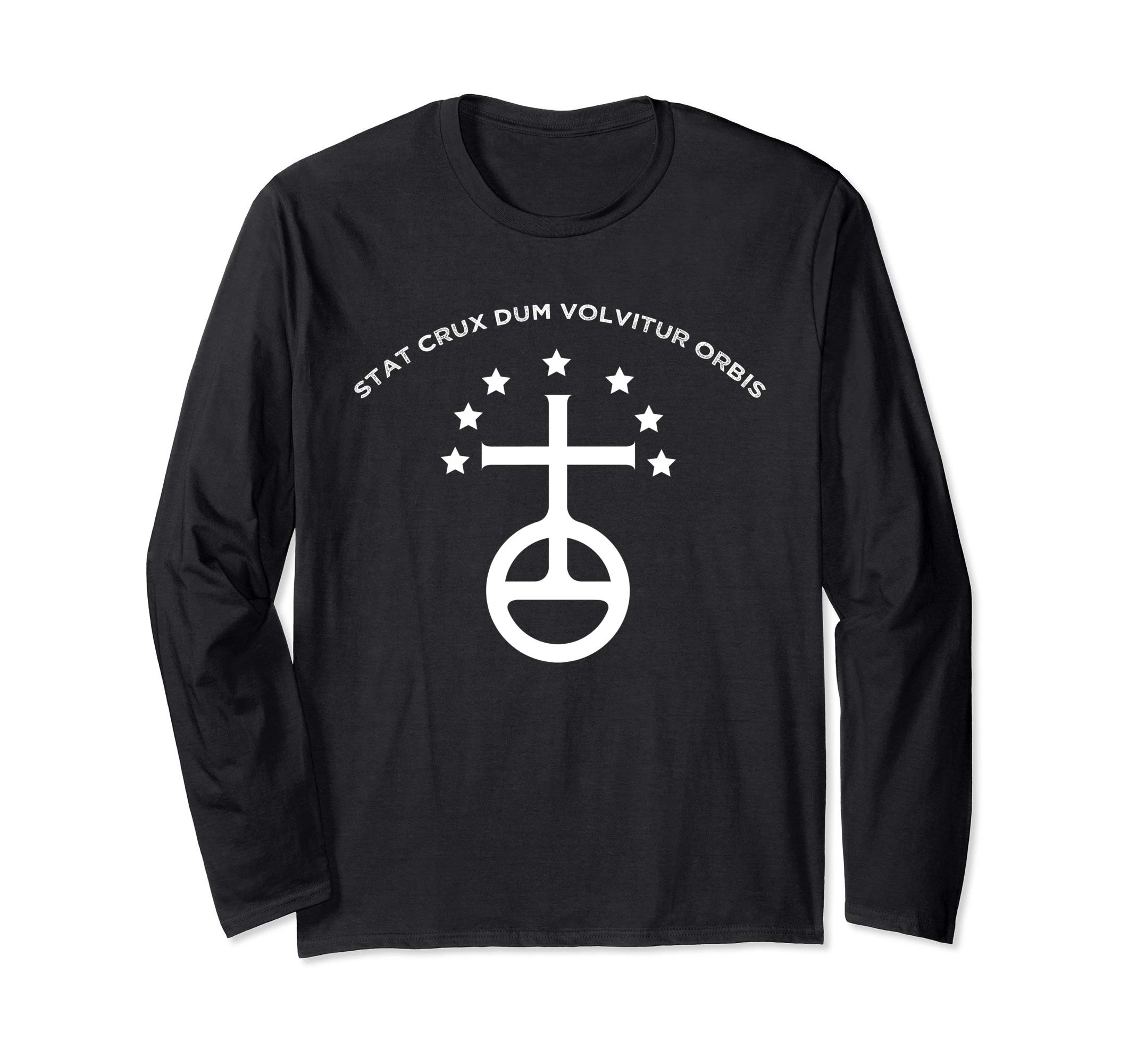 Carthusian Motto - Stat Crux Dum Volvitur Orbis - Catholic Long Sleeve T-Shirt