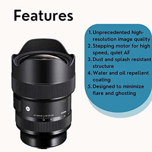 Sigma 14-24mm f/2.8 DG DN Art Lens for Sony E-Mount with 1TB Hard Drive and 64GB SD Card Bundle (3 Items)