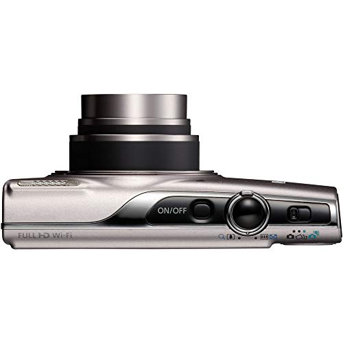 Canon Power-Shot ELPH 360 HS Digital Camera (Silver) (1078C001) + 64GB Memory Card + NB11L Battery + Case + Charger + Card Reader + Corel Photo Software + Flex Tripod + More (14 Items) (Renewed)