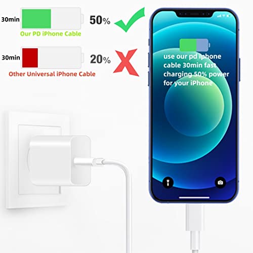 ONGAHON Designed for USB C to Lightning Cable 6Ft 3 Pack PD 20W Long Fast Charing iPhone ChargerCord Compatible with Apple iPhone 14 13 12 11 Pro Mini iPhone 8 8 Plus X XS Max XR iPad (6FT 3Pack)